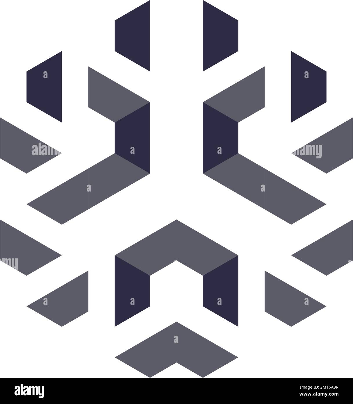 Hexagonal Triangles Logo illusion generative pattern illustration Stock Vector Image & Art - Alamy