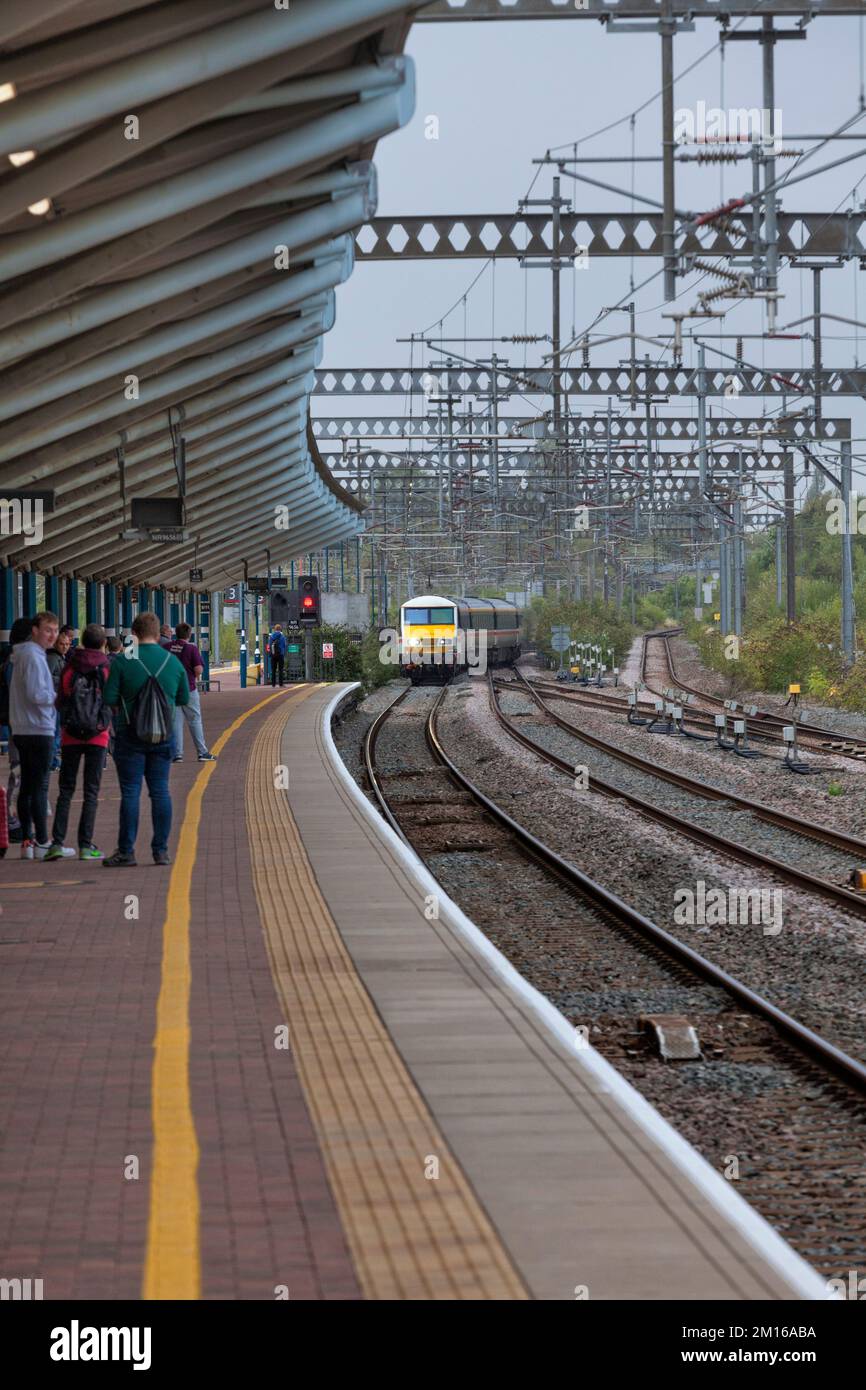 Intercity livery class 90 electric locomotive 90002 hauling an ...