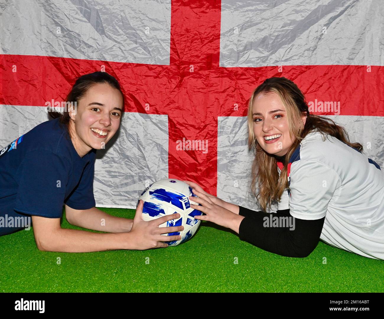 Fleur Stavert (left), 26, and Ella Currie, 28, both from Blackpool at ...