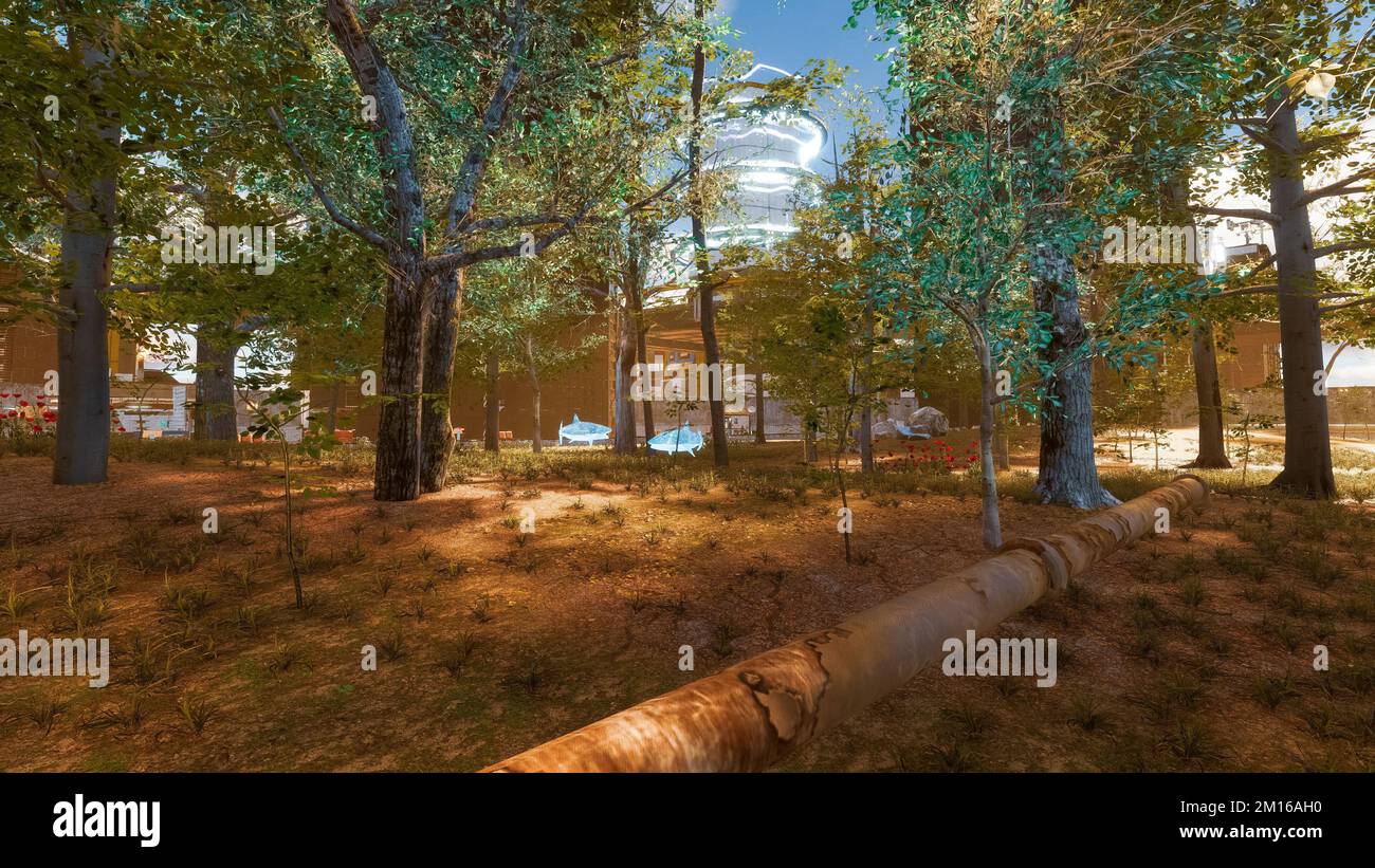 3D Render Background to ecology and sustainable development ...