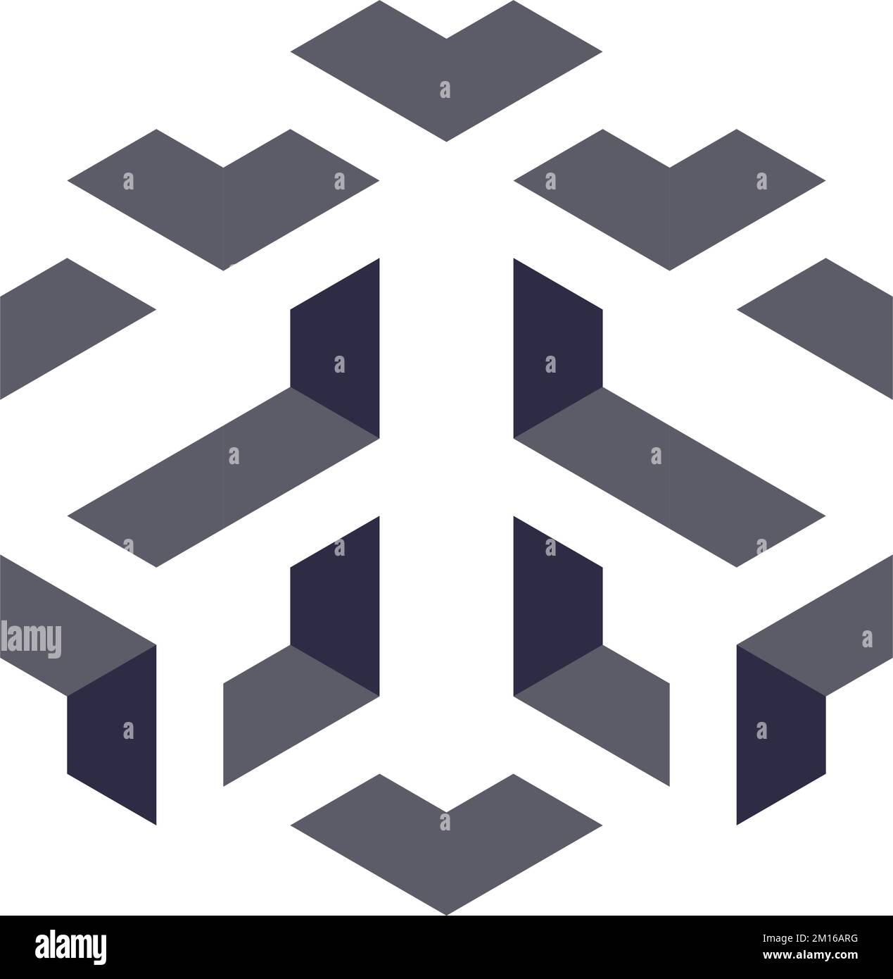 Hexagonal Triangles Logo illusion generative pattern illustration Stock Vector Image & Art - Alamy