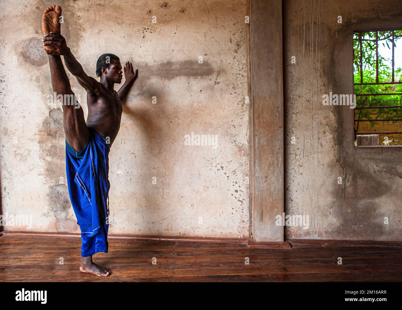 Contemporary dance and dancer doing workout . a young attractive and ...