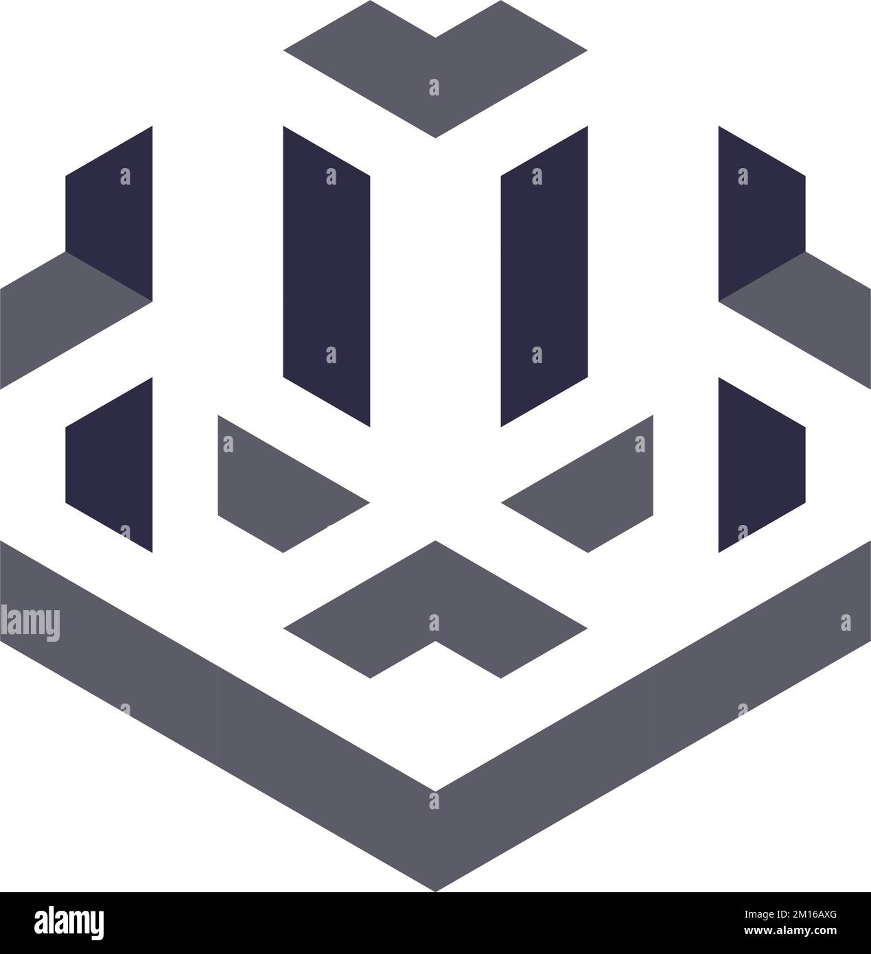 Hexagonal negative space logo Stock Vector Image & Art - Alamy