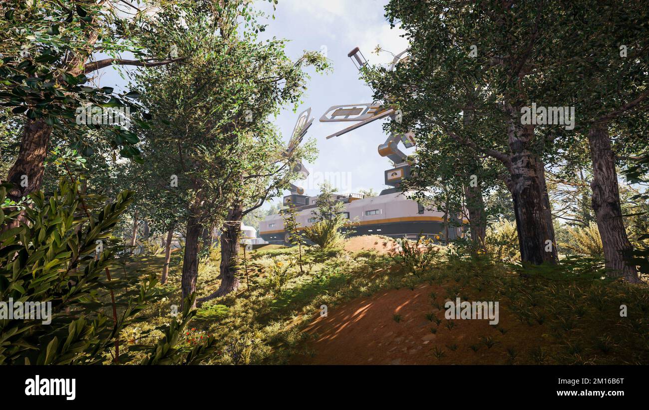 3D Render Background to ecology and sustainable development ...