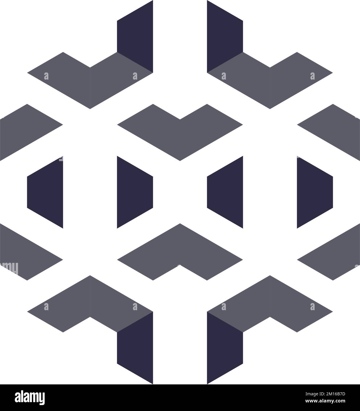 Hexagonal negative space logo Stock Vector Image & Art - Alamy