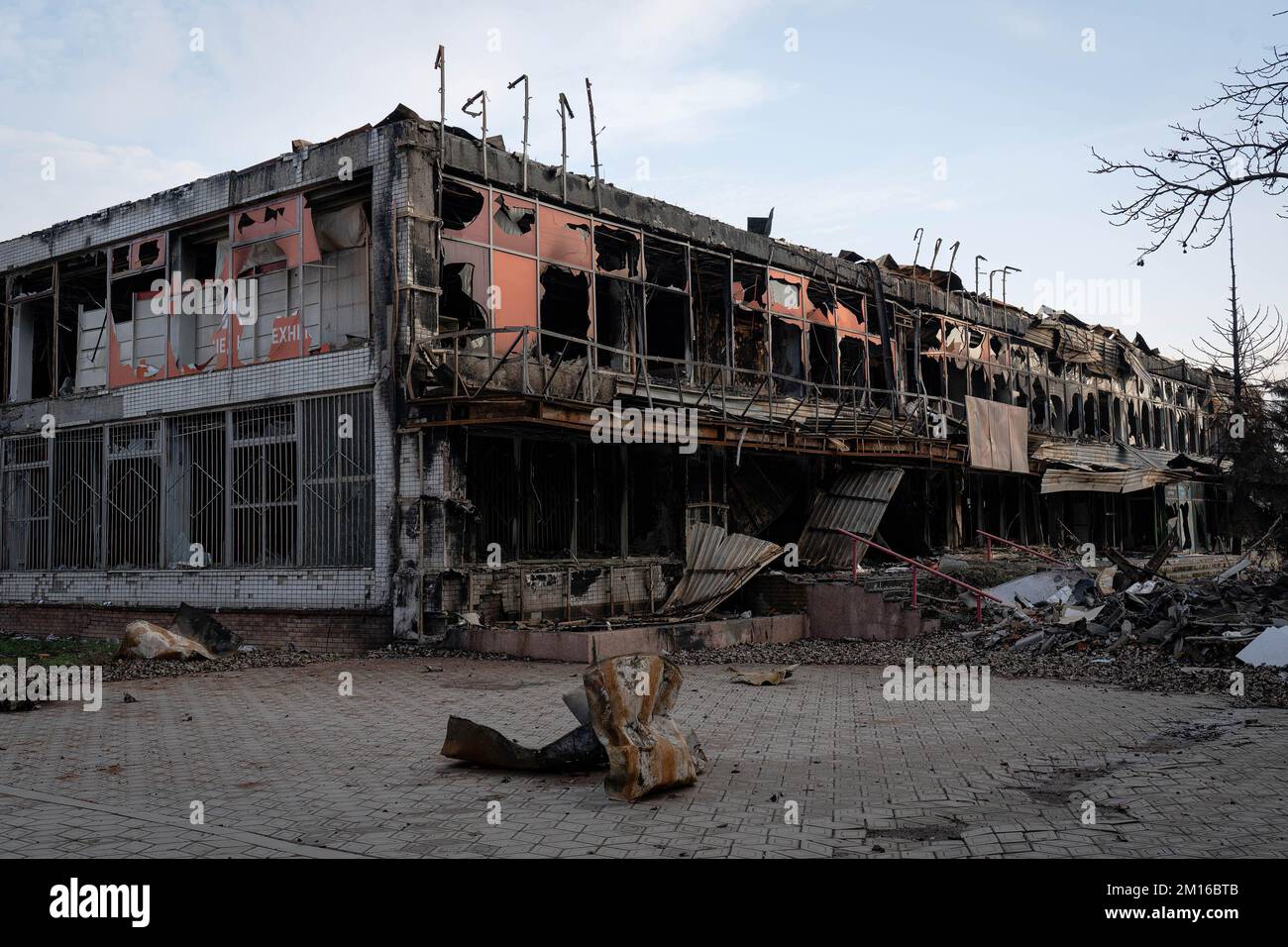 Destroyed building seen in the city of Bakhmut. The city of Bakhmut, in ...