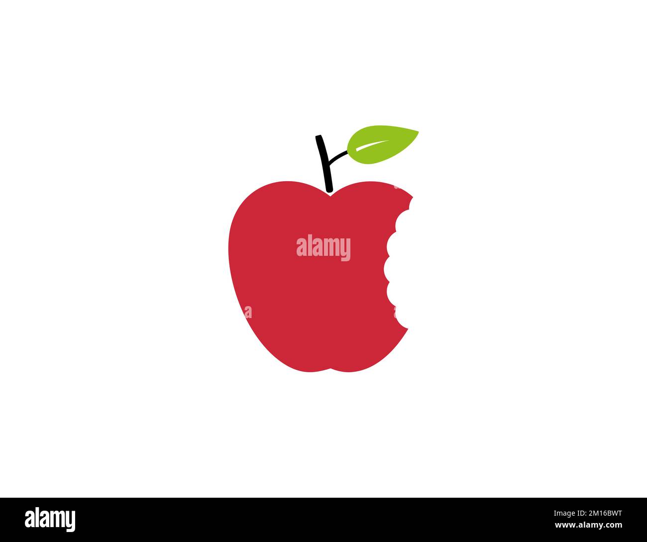 Bitten apple, fruit icon. Vector illustration Stock Vector Image & Art - Alamy