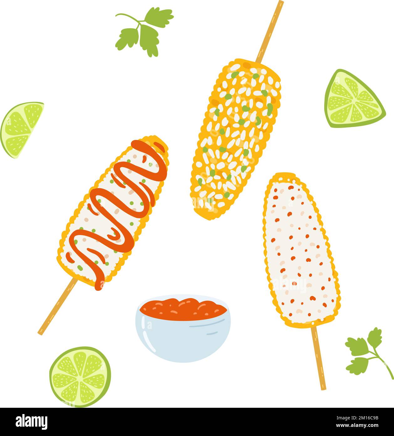 Elote vector vectors hi-res stock photography and images - Alamy