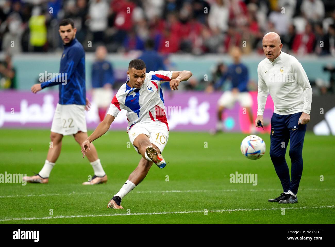 France's Kylian Mbappe during the warm up before the FIFA World Cup ...