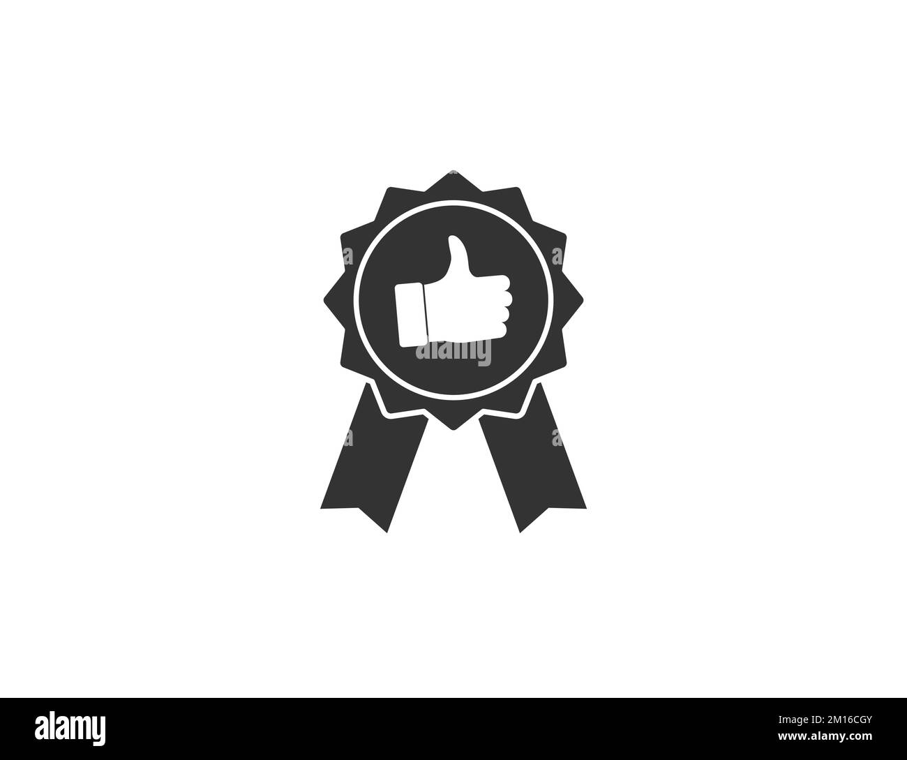 Award appreciation. Thumb up icon. Vector illustration Stock Vector ...