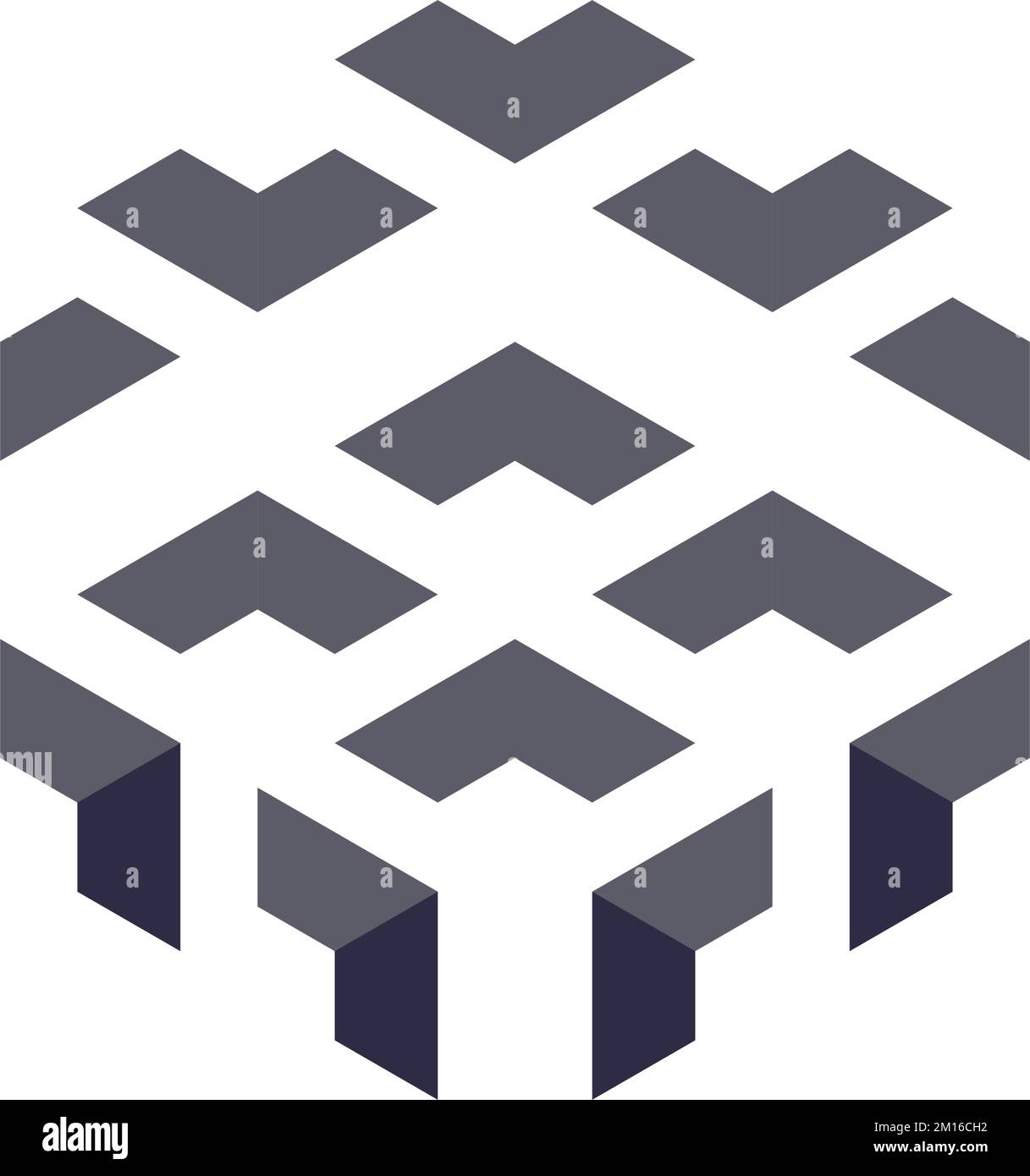 Hexagonal negative space logo Stock Vector Image & Art - Alamy