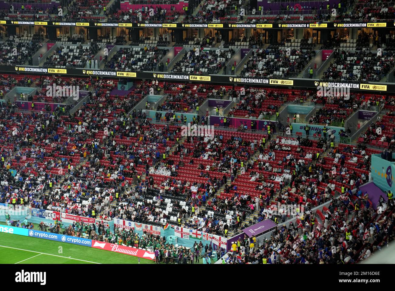 A general view of empty seats in the stands ahead of the FIFA World Cup ...