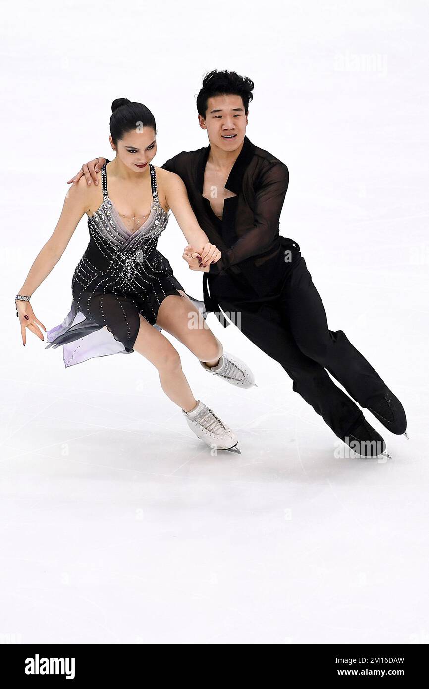 Turin, Italy. 10 December 2022. Hannah Lim, Ye Quan of Korea compete in ...