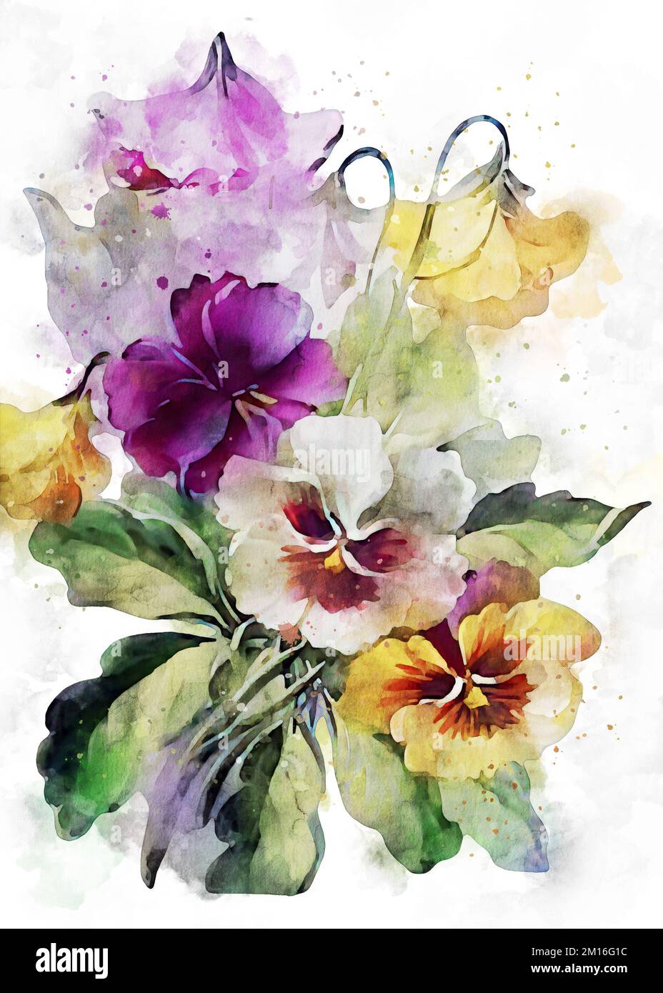 Watercolor Flower Illustration Stock Photo - Alamy