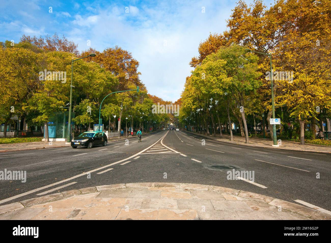 The tree-lined Avenida da Liberdade, the most famous boulevard in ...
