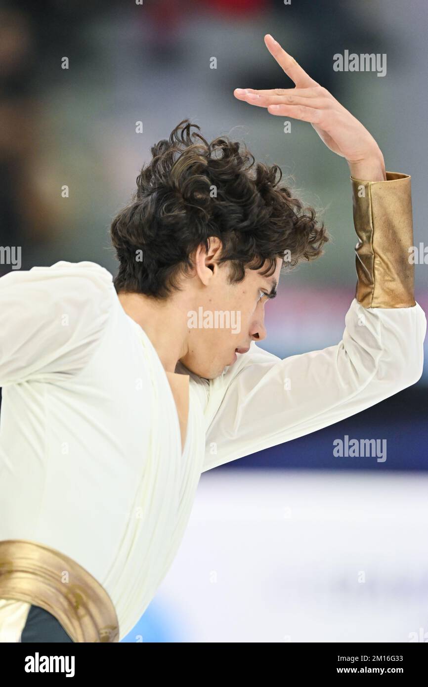 Nikolaj MEMOLA (ITA), during Junior Men Free Skating, at the ISU Grand ...