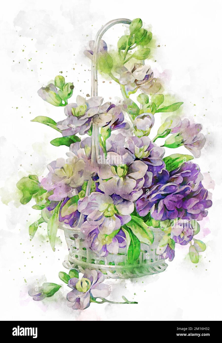 Watercolor Flower Illustration Stock Photo - Alamy