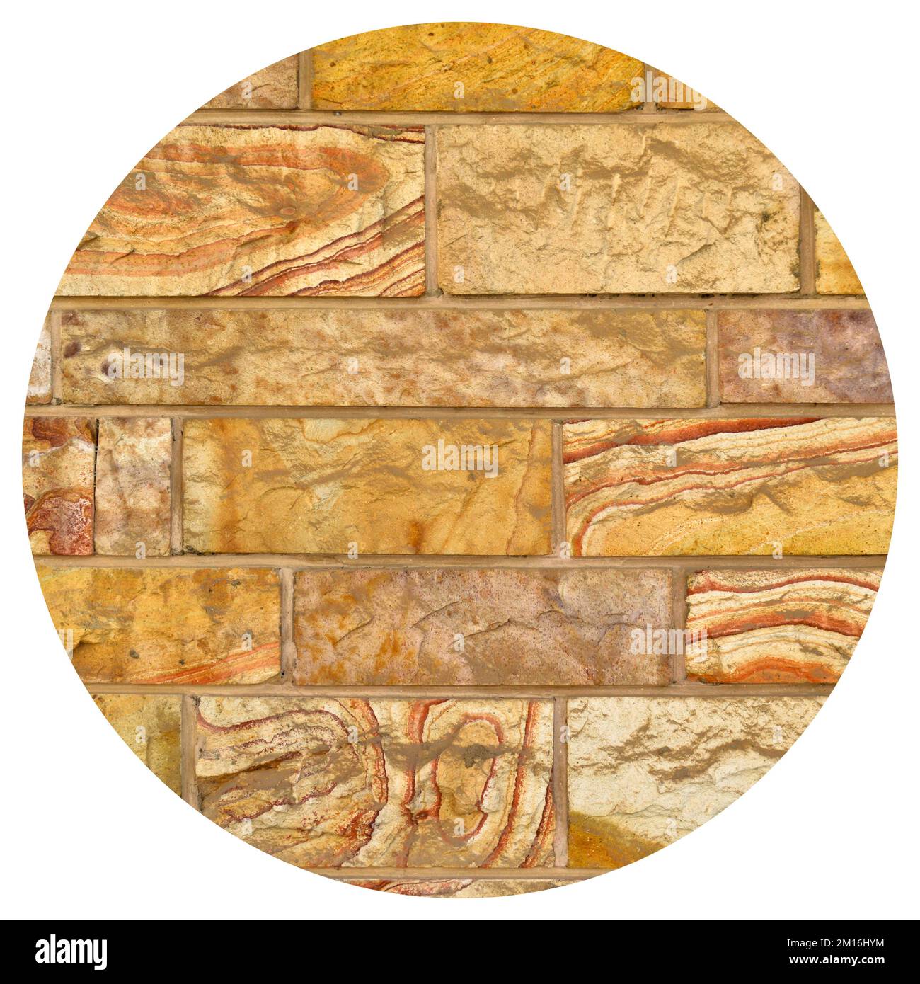 Sturdy yellow and beige cut stone wall, good for backgrounds, seamless ...