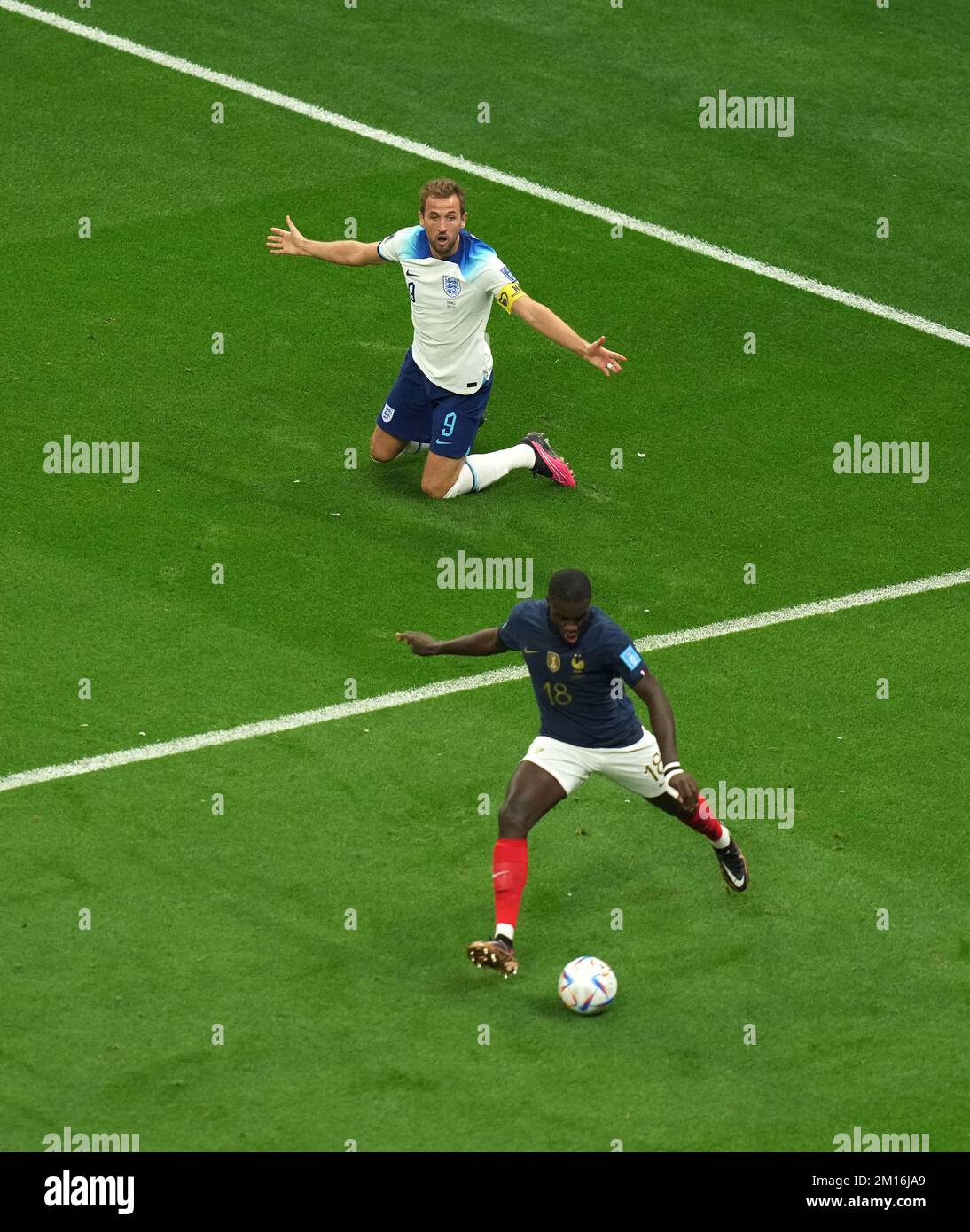 England's Harry Kane reacts to foul during the FIFA World Cup Quarter ...