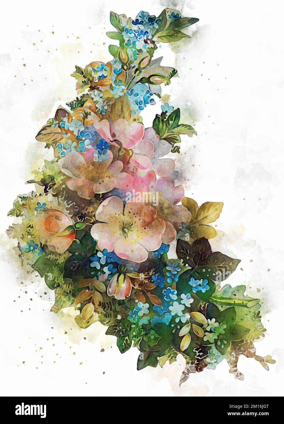 Watercolor Flower Illustration Stock Photo - Alamy