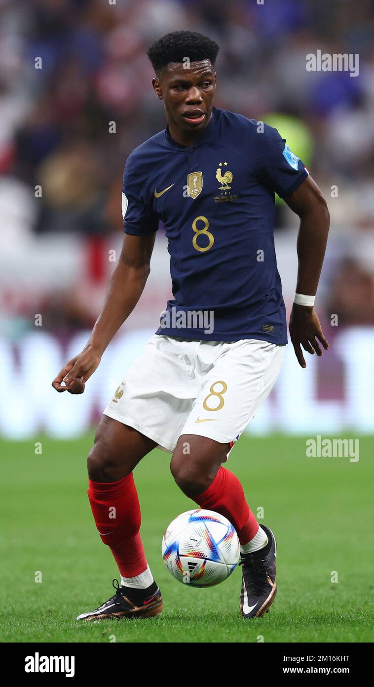 Al Khor, Qatar, 10th December 2022. Aurelien Tchouameni of France ...
