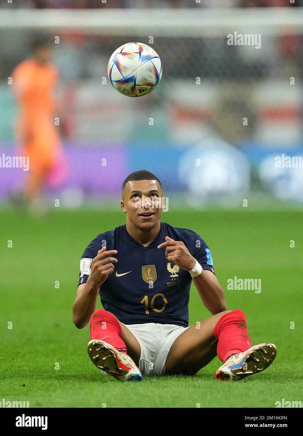 France's Kylian Mbappe reacts after being fouled during the FIFA World ...