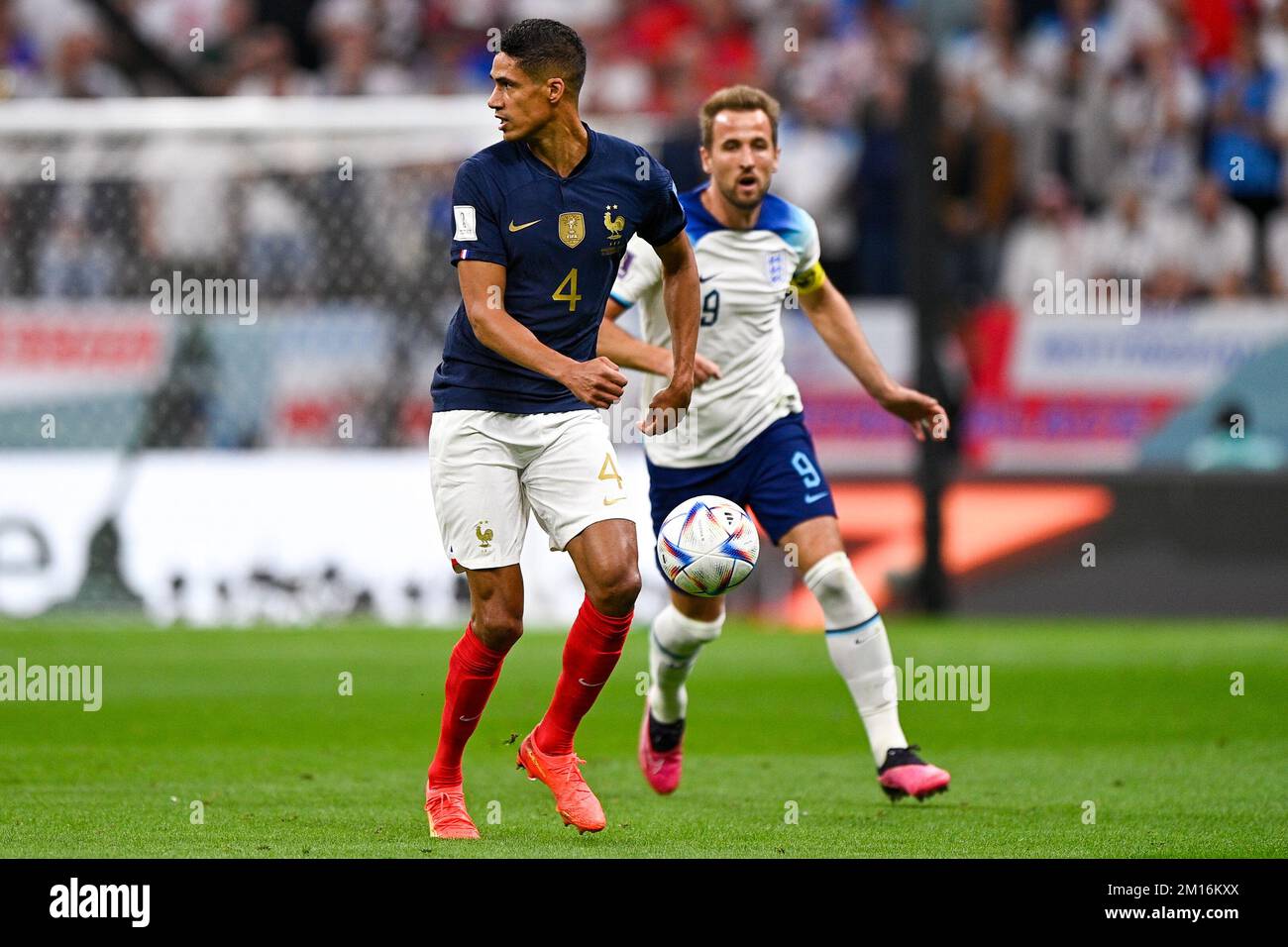 LUSAIL CITY, QATAR - DECEMBER 10: Raphael Varane of France and Harry ...