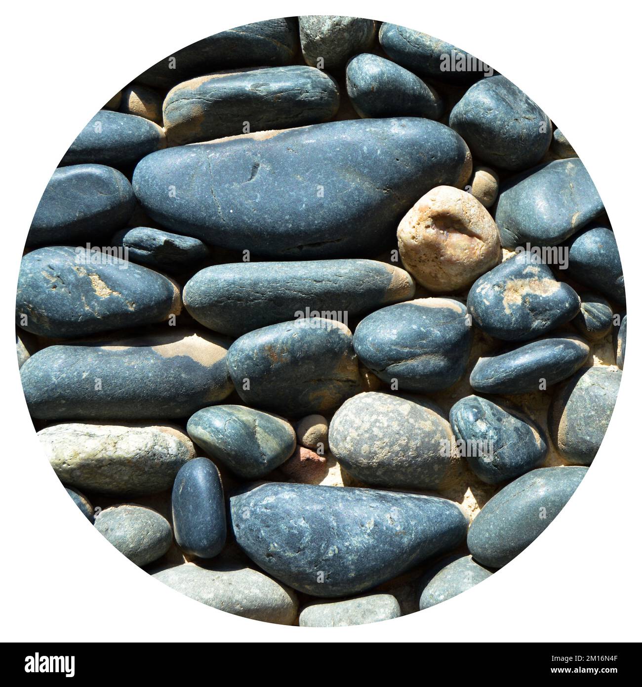 Blue pebbles texture background, decorative small stones texture ...