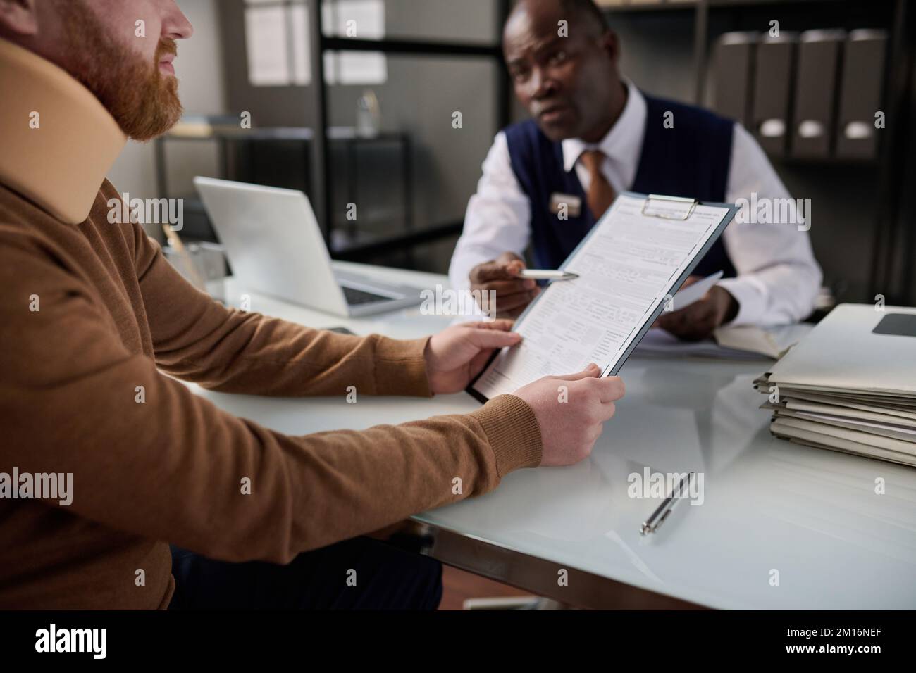 Social worker table forms hi-res stock photography and images - Alamy
