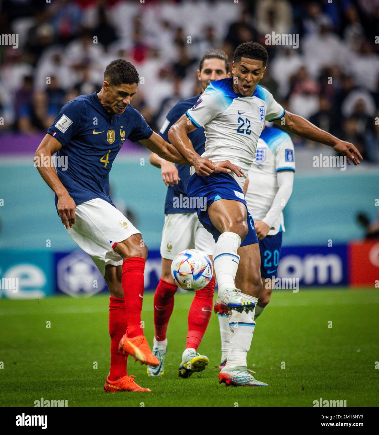 Doha, Qatar. 10th Dec, 2022. Raphael Varane (FRA), Jude Bellingham ...