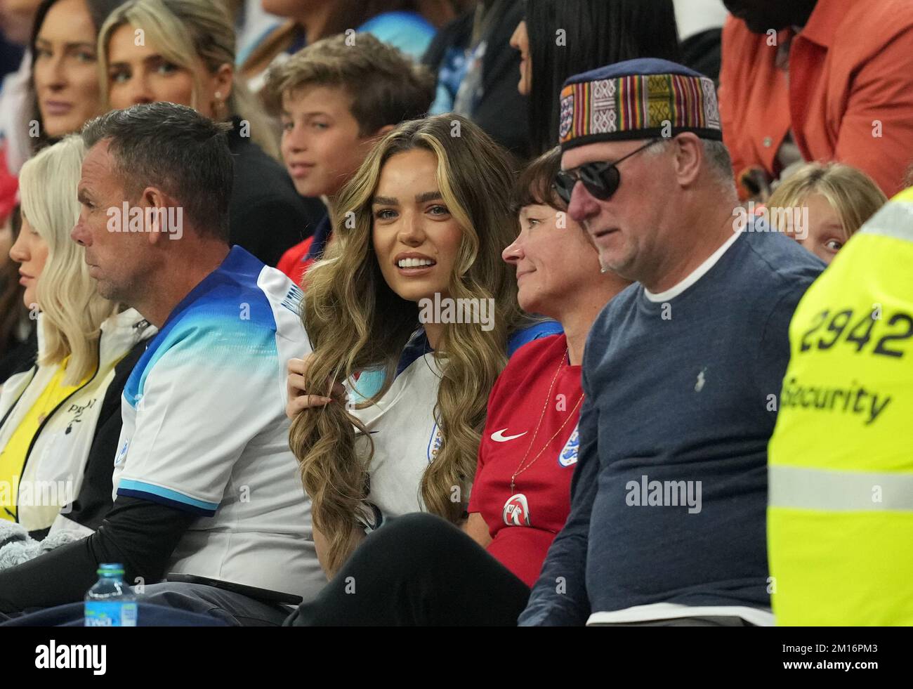 Georgina Irwin, fiance of England goalkeeper Aaron Ramsdale, with Aaron ...