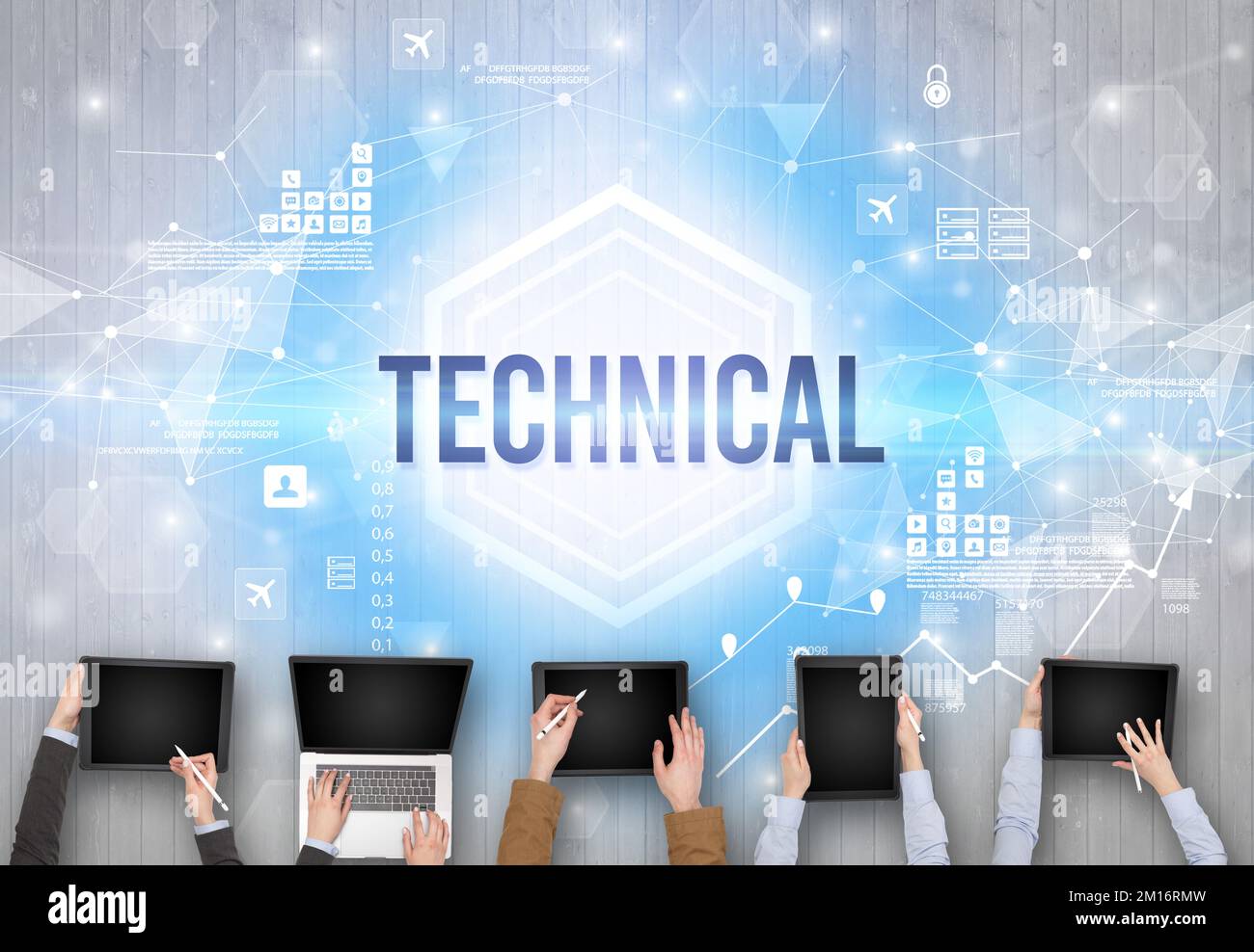 Group of Busy People Working in an Office, technology concept Stock ...