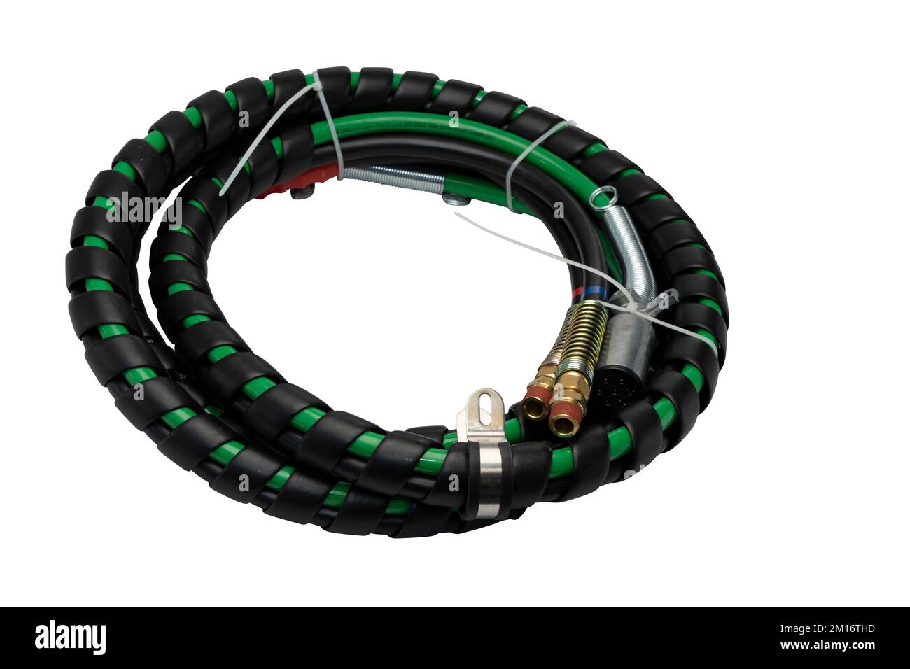 A closeup shot of the Semi Truck Air Hose Kit isolated on the white ...
