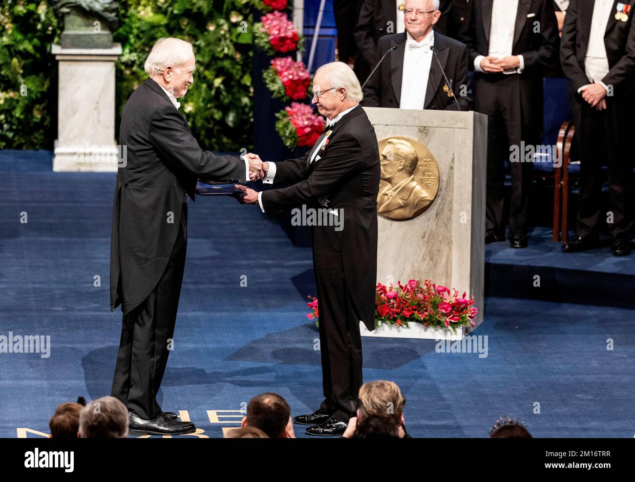 Stockholm, Sweden. 10th Dec, 2022. Dr. John F. Clauser receives the ...