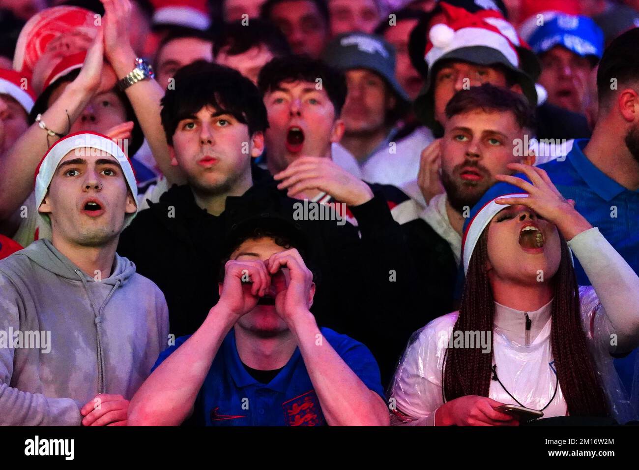 England fans at BOXPARK Croydon in London watching a screening of the ...