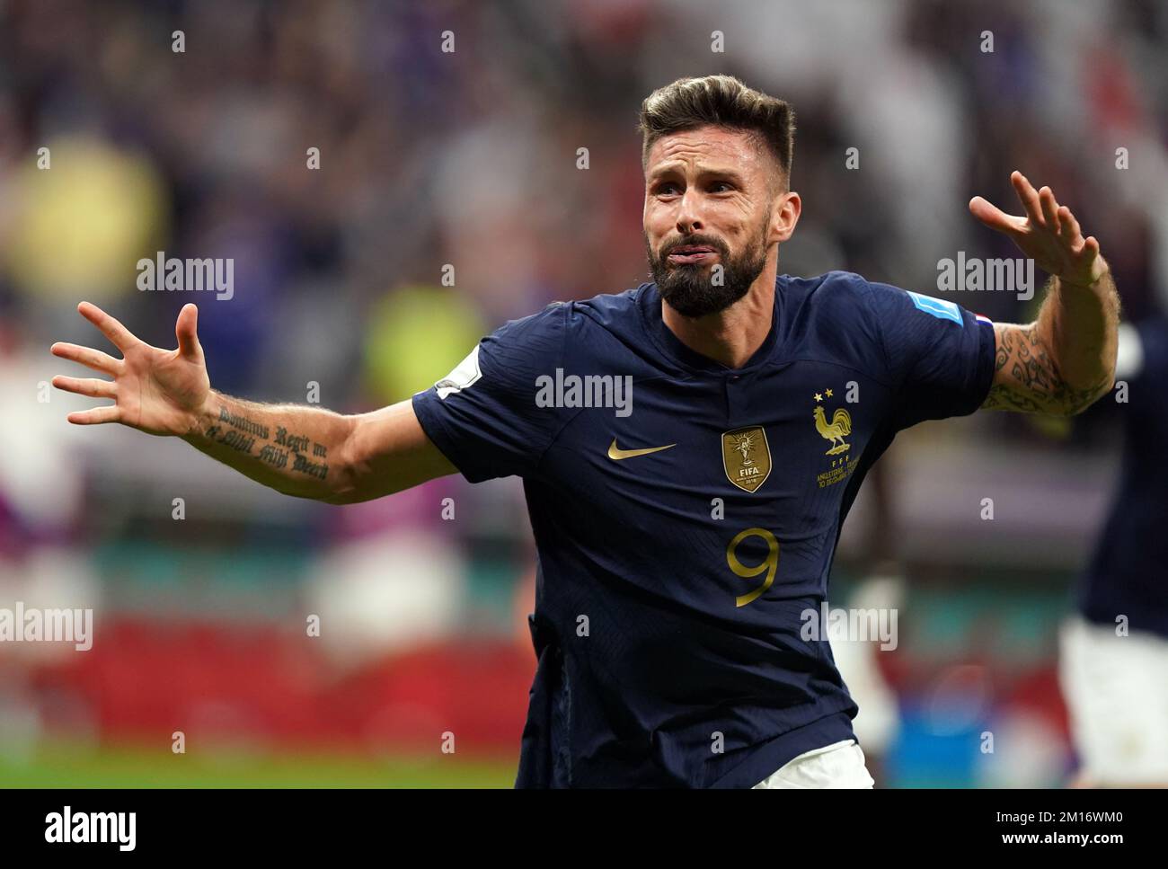 France's Olivier Giroud celebrates scoring his sides second goal during ...