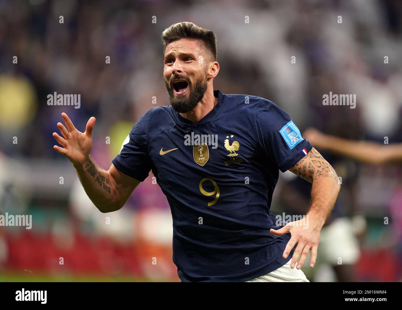 France's Olivier Giroud celebrates scoring his sides second goal during ...