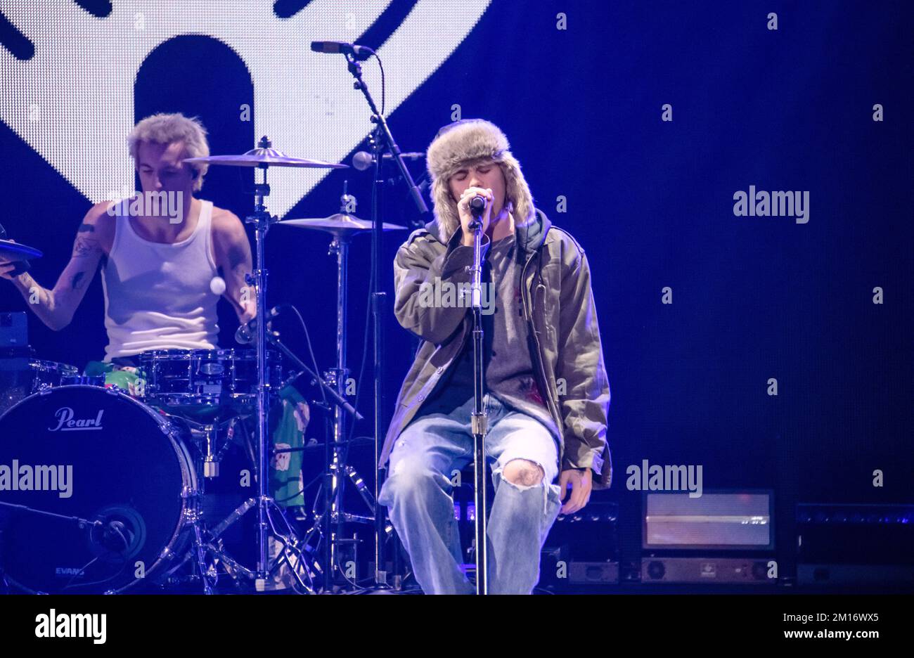 New York, USA. 09th Dec, 2022. The Kid LAROI performs onstage at the ...