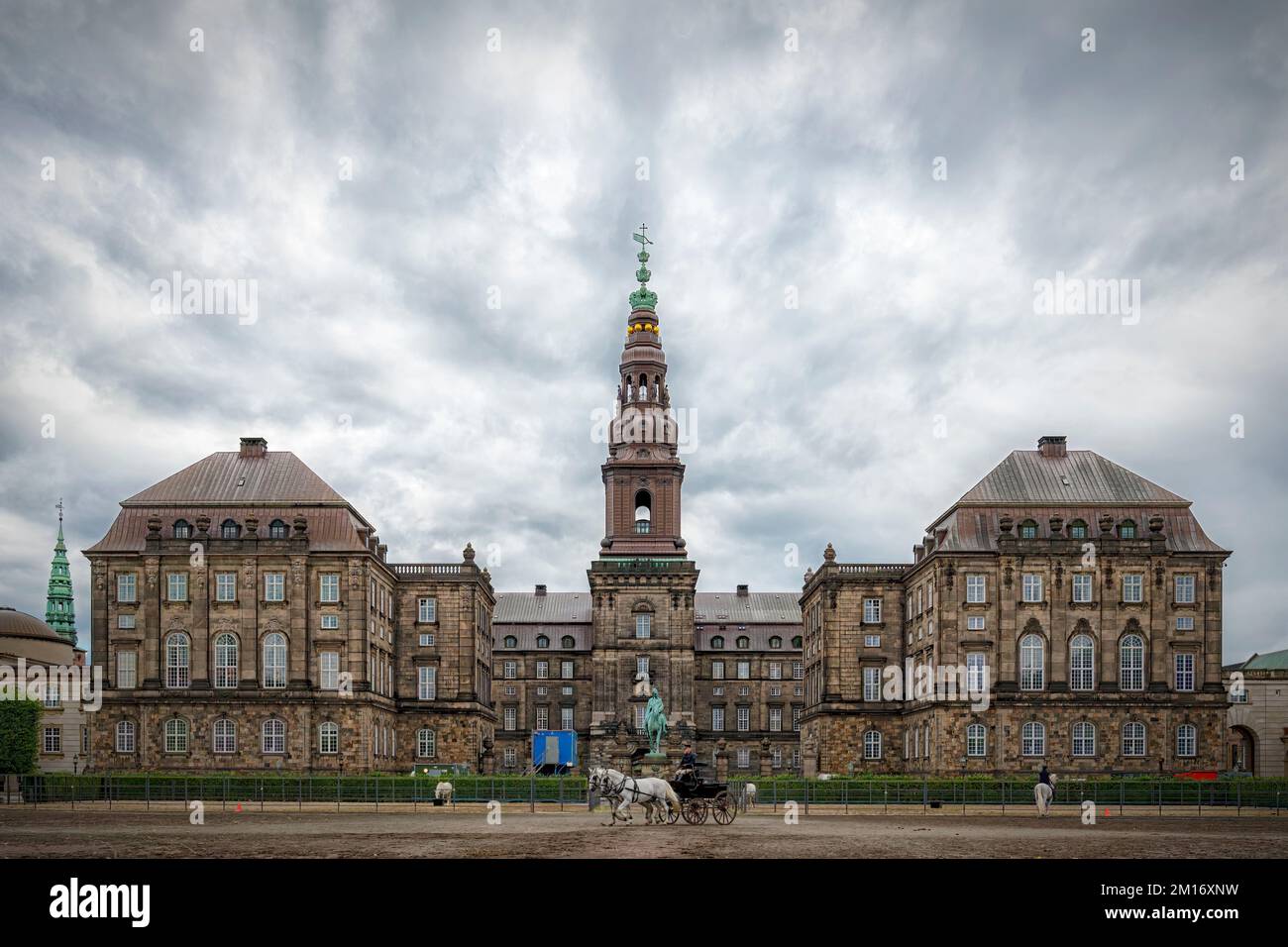 The Christiansborg Palace, government building on the islet of ...