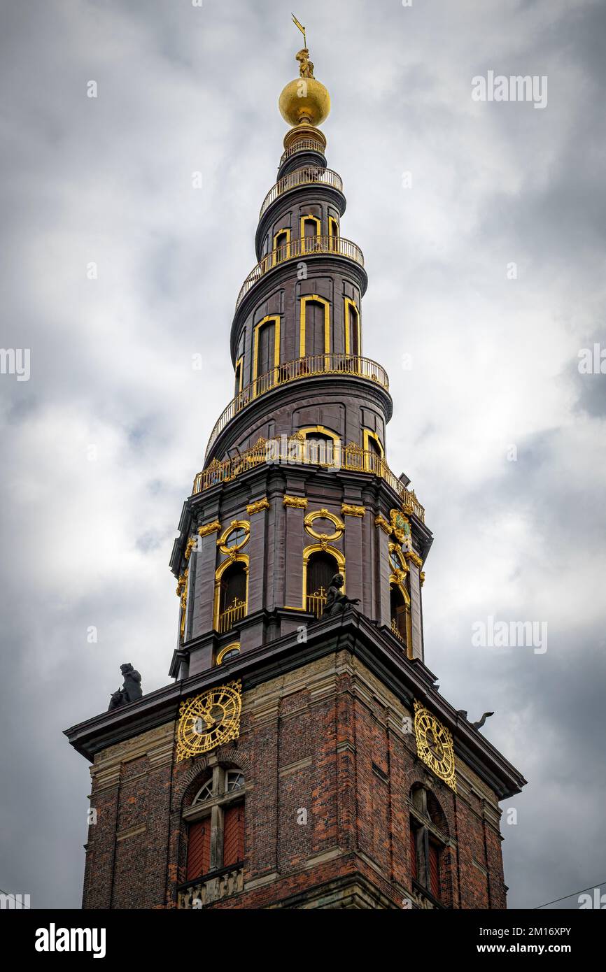 The Church of Our Saviour, a baroque with a carillon and steps around ...