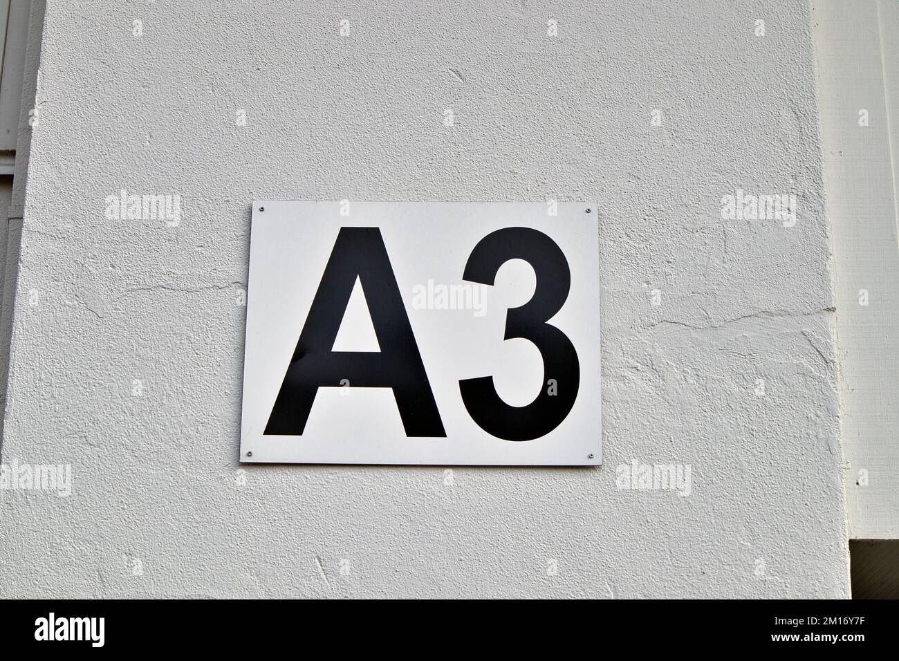 A closeup shot of the entrance gate sign and number A3 of the stadion's ...