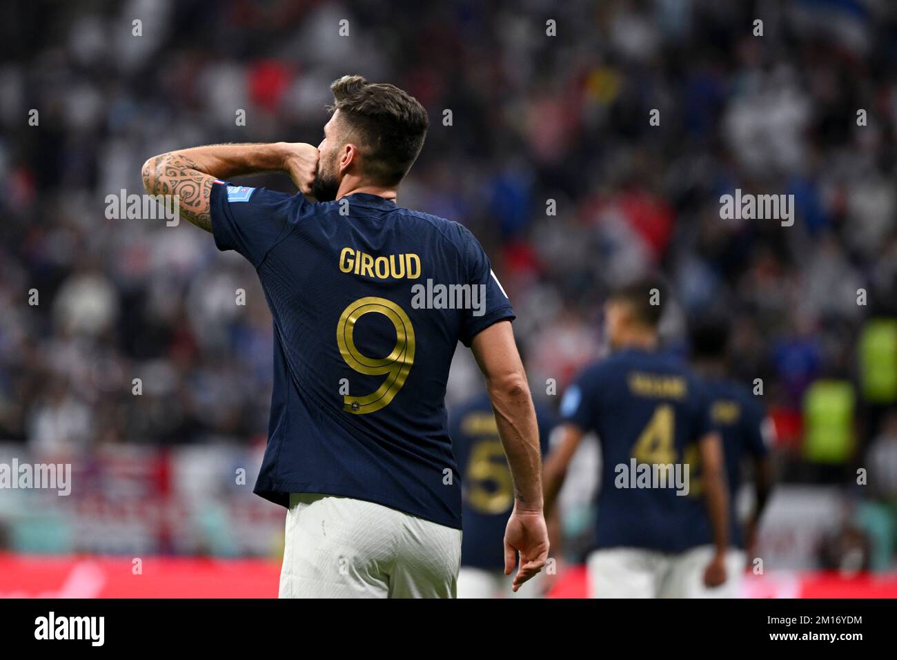 Al Khor, Qatar. 10th Dec, 2022. Olivier Giroud of France celebrates ...