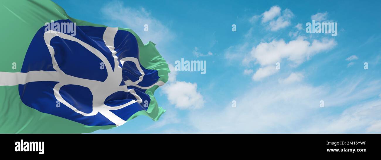 official flag of Springfield, Virginia untied states of America at ...