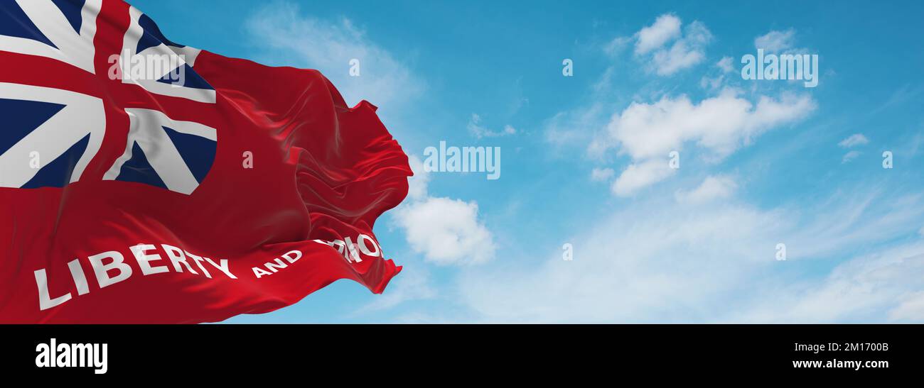 official flag of Taunton, Massachusetts untied states of America at ...