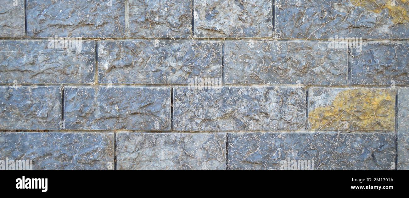 Sturdy blue and gray cut stone wall, good for backgrounds, seamless ...