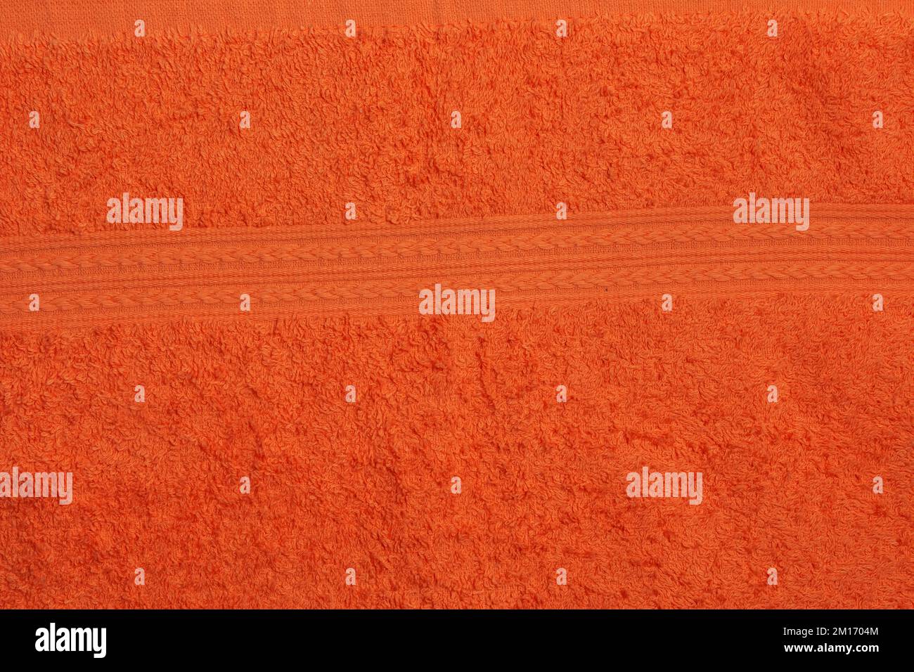 Orange terry towel background. Terry cloth texture Stock Photo - Alamy