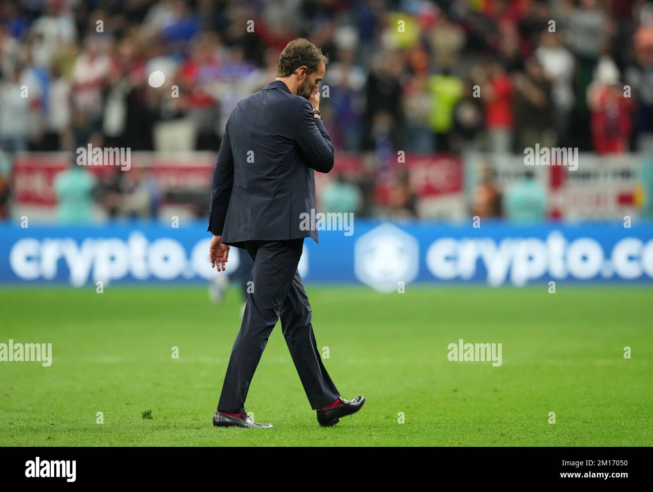 England manager Gareth Southgate appears dejected following defeat ...
