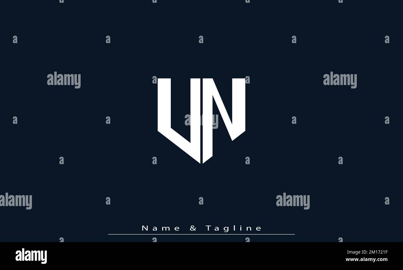 Alphabet letters Initials Monogram logo UN , NU Stock Vector Image ...