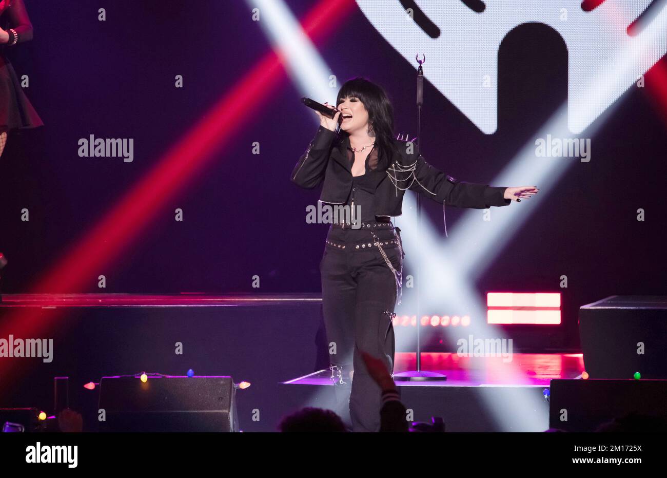 Demi Lovato performs onstage at the iHeartRadio Z100’s Jingle Ball 2022 ...