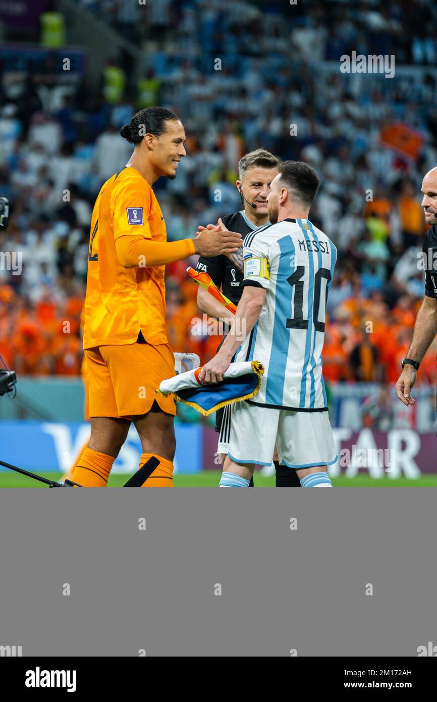 LUSAIL, - DECEMBER 09: Netherlands defender Virgil Van Dijk and ...